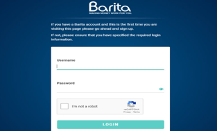 How do I log into Barita Online as an existing user?