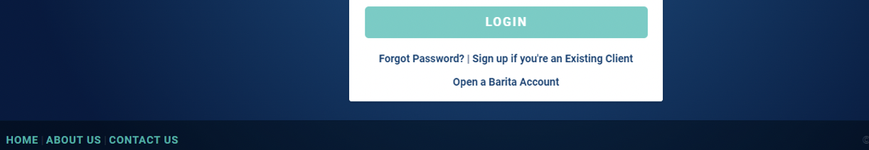 How do I log into Barita Online as an existing user?